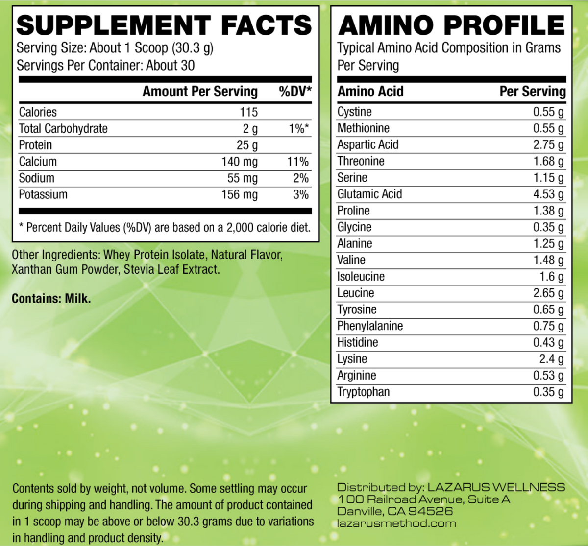 Whey Protein | The Lazarus Method - Wellness Programs